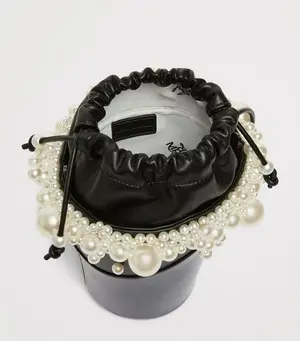 Marina Rinaldi Faux Pearl-trim Bucket Bag