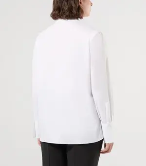 Marina Rinaldi Cotton Embellished-placket Shirt