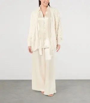 Marina Rinaldi Satin Neck-tie Shirt