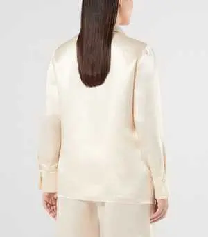 Marina Rinaldi Satin Neck-tie Shirt