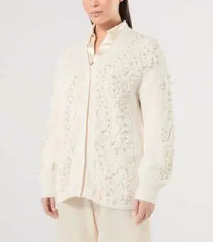 Marina Rinaldi Virgin Wool-blend Cardigan