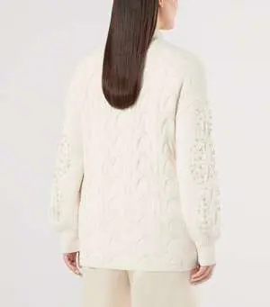 Marina Rinaldi Virgin Wool-blend Cardigan