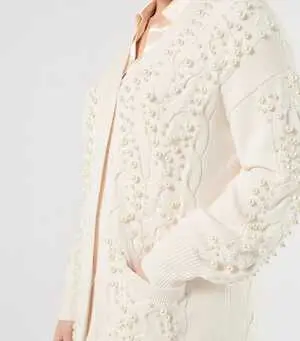 Marina Rinaldi Virgin Wool-blend Cardigan