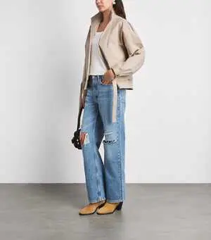 RE-DONE Stretch-cotton Debbie Bomber Jacket