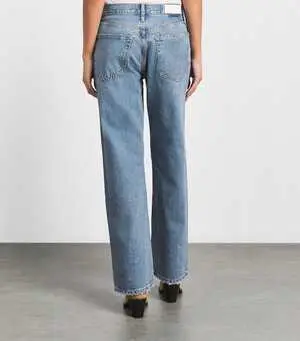 RE-DONE Distressed Mid-rise Straight Jeans