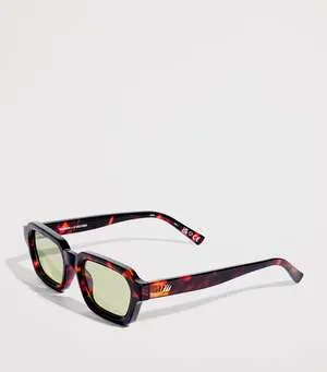 Le Specs Tension Rectangle Sunglasses - Brown