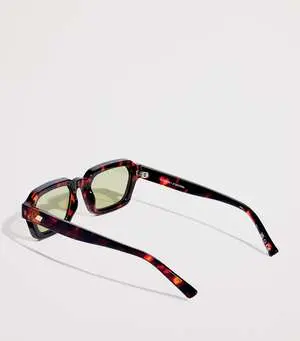 Le Specs Tension Rectangle Sunglasses - Brown