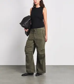 RE-DONE Cotton-blend Outer Cargo Trousers