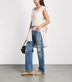 RE-DONE Cotton Cropped Frankie T-shirt