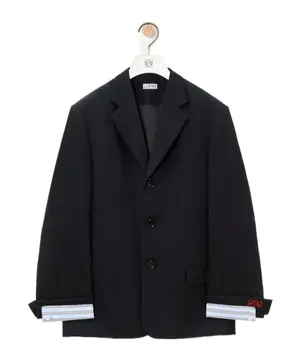 Loewe Notch-lapel Wool Blazer - Black