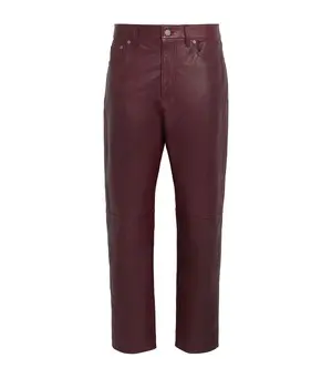 Polo Ralph Lauren Straight Leather Trousers