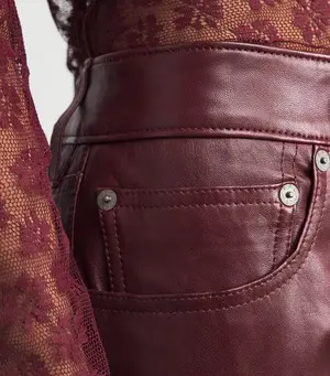 Polo Ralph Lauren Straight Leather Trousers