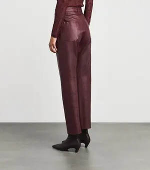 Polo Ralph Lauren Straight Leather Trousers