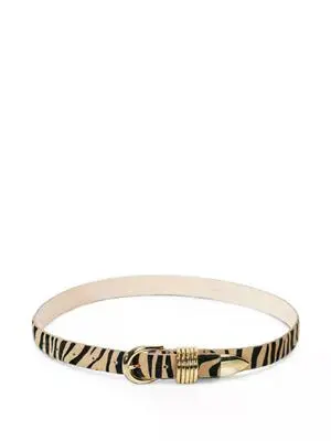 DEHANCHE Hollyhock Zebra-print Belt