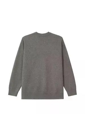 CHOCOOLATE Bear-intarsia Crew-neck Sweater - Grey