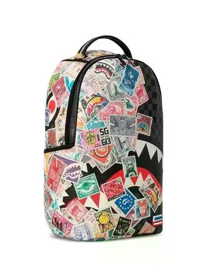 SPRAYGROUND Stamp-print Checkered Backpack - Black