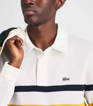 Lacoste Cotton Stripe Rugby Polo Shirt