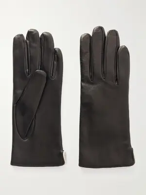 LIÉ STUDIO The Kyle Leather Gloves - Black