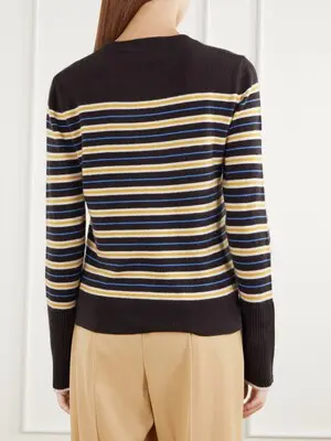 LA LIGNE Lean Lines Striped Cashmere Sweater
