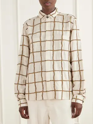 KARTIK RESEARCH Embroidered Woven Silk Shirt