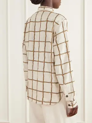 KARTIK RESEARCH Embroidered Woven Silk Shirt