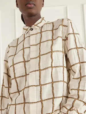 KARTIK RESEARCH Embroidered Woven Silk Shirt