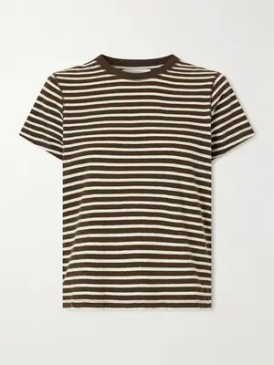 LA LIGNE Striped Cotton-jersey T-shirt