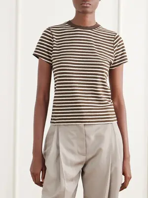 LA LIGNE Striped Cotton-jersey T-shirt