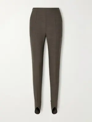 JIL SANDER Wool-blend Stretch-gabardine Straight-leg Stirrup Pants