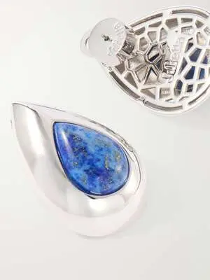 JULIETTA Vale Rhodium-plated Lapis Lazuli Earrings