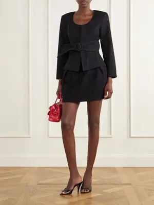 Jacquemus La Veste Miami Belted Wool-crepe Blazer
