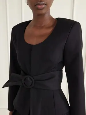 Jacquemus La Veste Miami Belted Wool-crepe Blazer