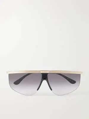 Chloé D-frame Gold-tone Sunglasses - Gray