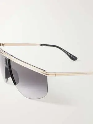 Chloé D-frame Gold-tone Sunglasses