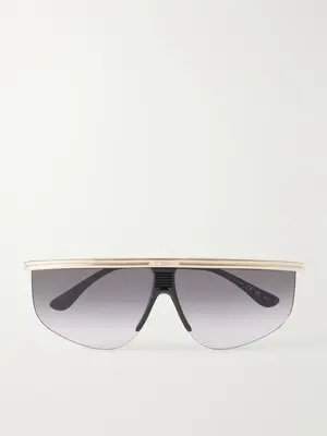 Chloé D-frame Gold-tone Sunglasses - Gray