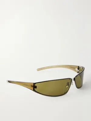 Saint Laurent Sl 963 Square-frame -tone Sunglasses - Silver