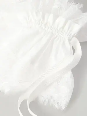 ANN DEMEULEMEESTER Birte Lace-trimmed Cotton Cuffs