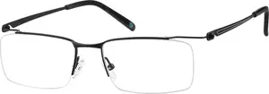 Zenni Rectangle Glasses Titanium Frame - Black