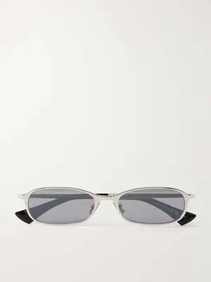 Saint Laurent Sl 934 Mia Round-frame -tone Metal Sunglasses - Silver