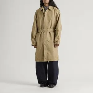 Comme Des Garçons Pleated Back Garment Treated Trench Coat