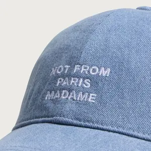 Drole De Monsieur Denim Slogan Cap