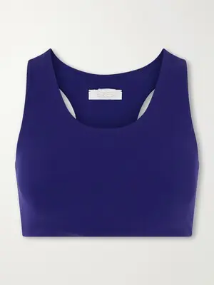 ERES Marie-josé Cutout Embroidered Stretch-jersey Sports Bra - Blue