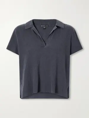 JAMES PERSE Cotton-piqué Polo Shirt - Gray