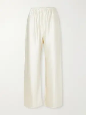 ALMADA Bias Satin Wide-leg Pants - Neutrals