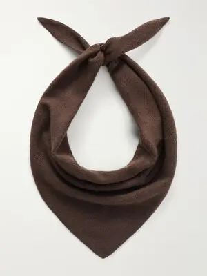 Nn07 Triangle 6623 Wool Scarf - Brown
