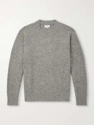 Hartford Marl Wool And Cashmere-blend Sweater - Gray
