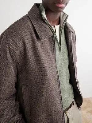 GHIAIA Cashmere Half-zip Sweater - Green