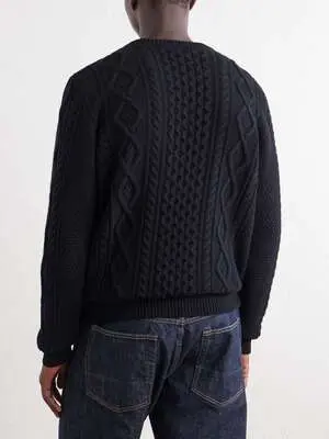 GHIAIA Pescatore Cable-knit Wool Sweater