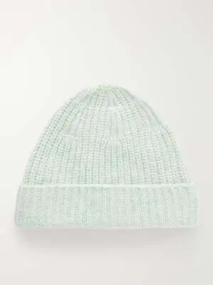 Auralee Ribbed Cashmere Beanie - Mint