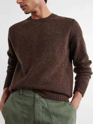 Hartford Shetland Wool Crewneck Sweater